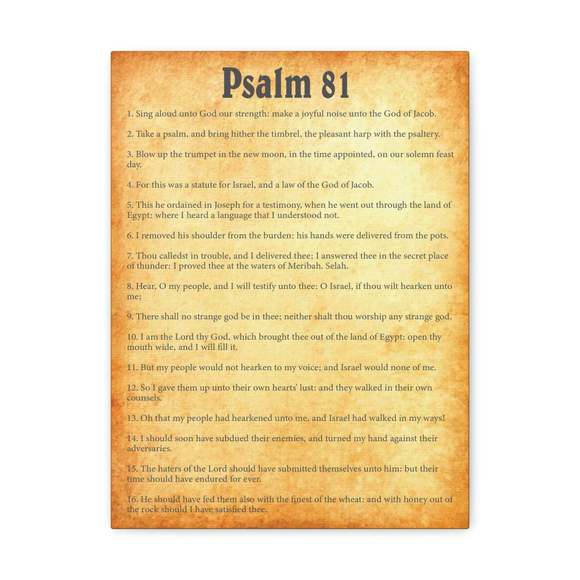 Express Your Love Gifts | Art | Scripture Sign Psalm 8 Chapter Gold Bible Canvas Christian Wall ...